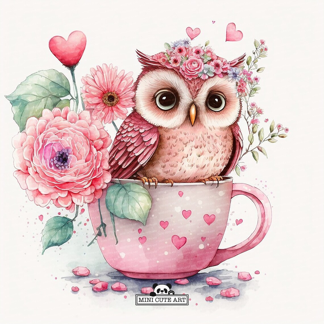 Animal Love Clipart Set Cute Pictures for Valentine's Day - Etsy