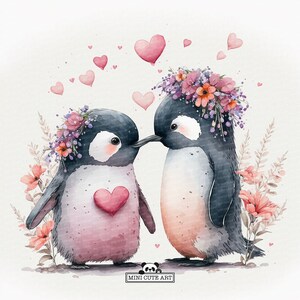 Animal Love Clipart Set Cute Pictures for Valentine's Day - Etsy