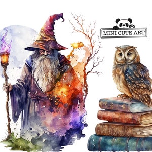 Watercolor Witch Png , Wizard Png , Magic Clip Art, Mystical Clipart ...