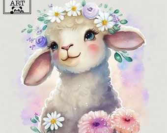 Cute Sheep Clip Art : 7 High Quality Images Collection Bundle - Etsy
