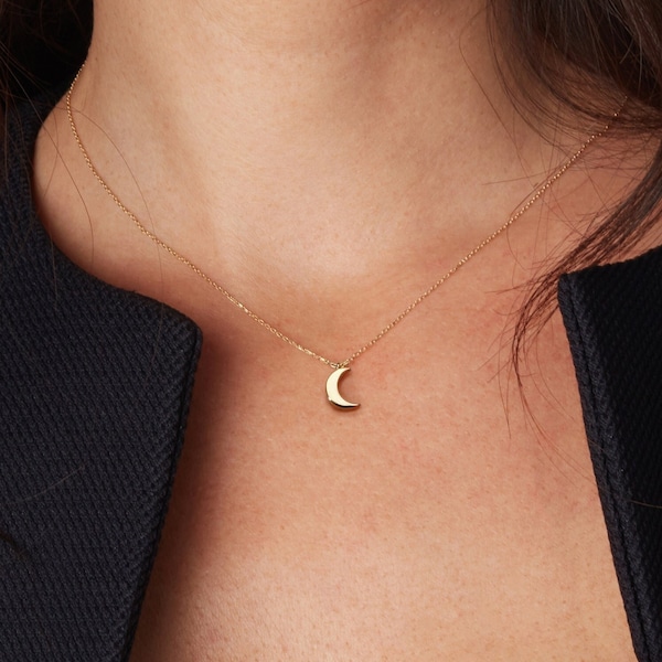 Moon Necklace - Etsy