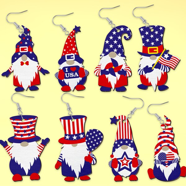 Patriotic Gnome Svg - Etsy