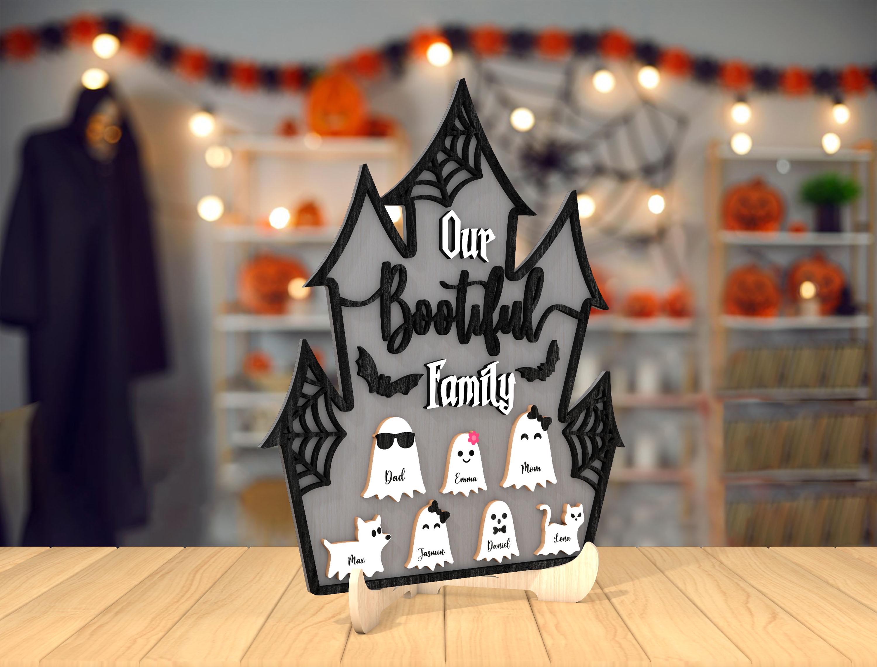 Personalized Our Bootiful Family Sign Svg,custom Ghost Svg,haunted ...