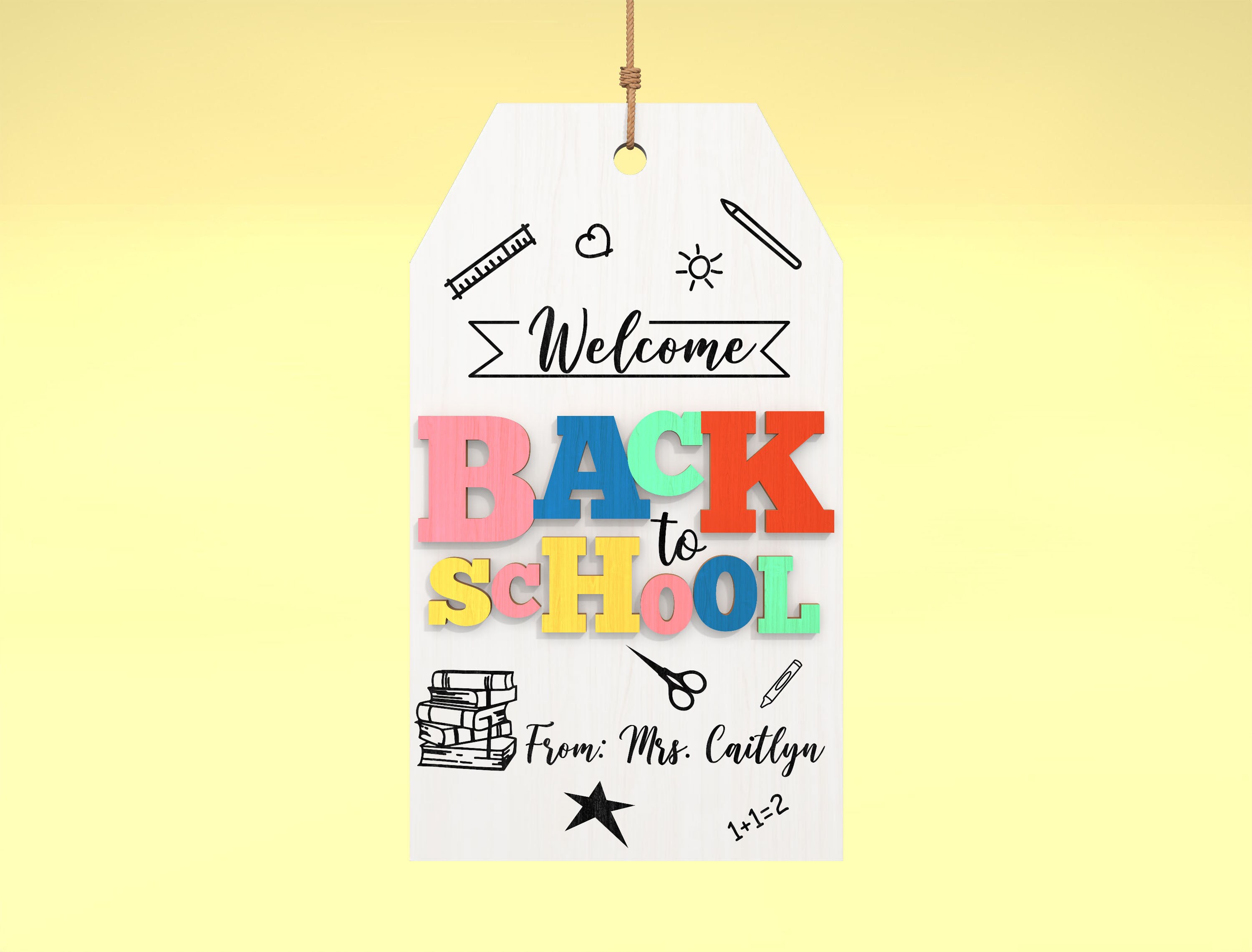 Personalized Back to School Gift Tag Svg, First Day of School Tag Svg ...