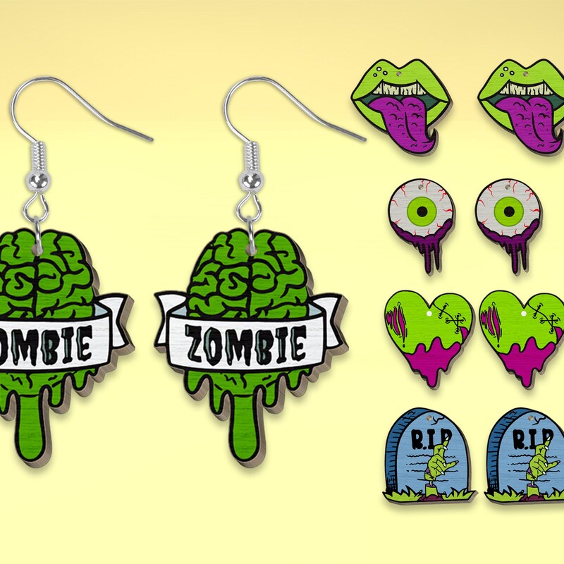 Zombie Earrings - Etsy