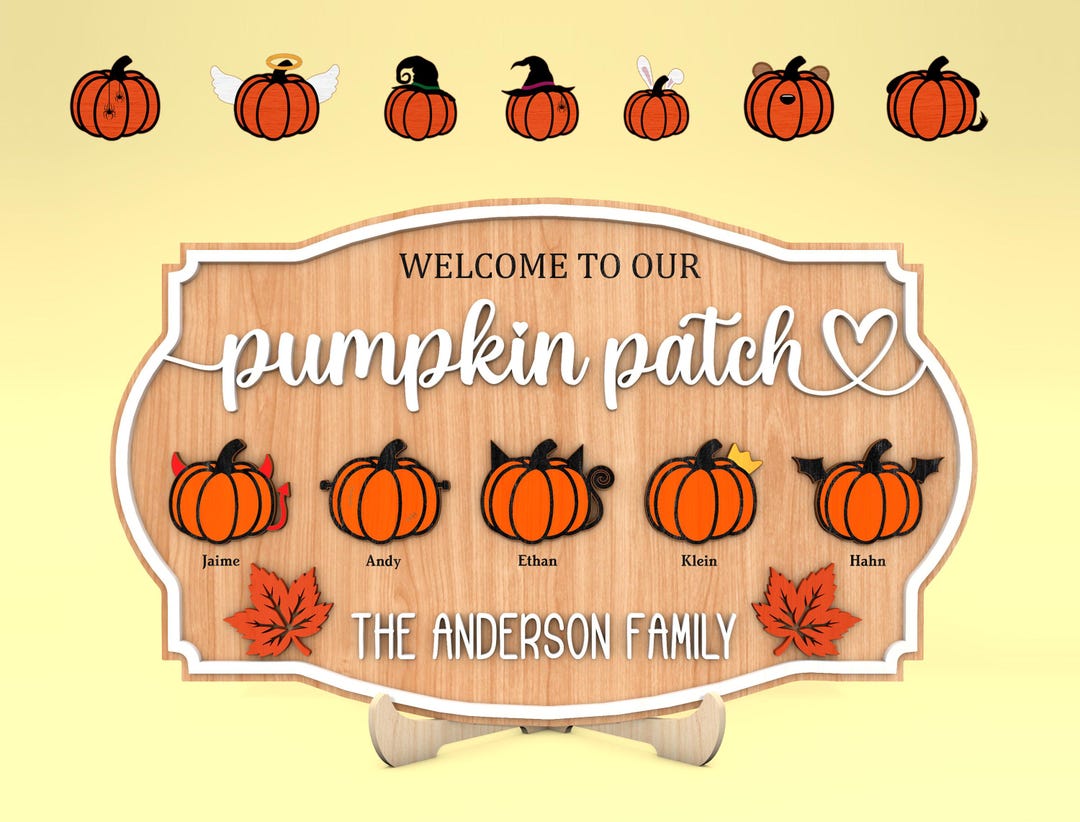 Personalized Welcome to Our Pumpkin Patch Sign Svg,fall Sign Svg ...