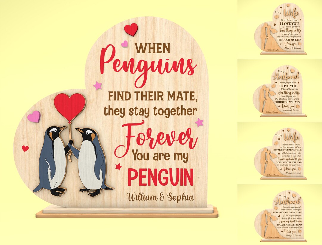 Personalized You’re My Penguin Heart Sign Svg,couple Sign Svg ...