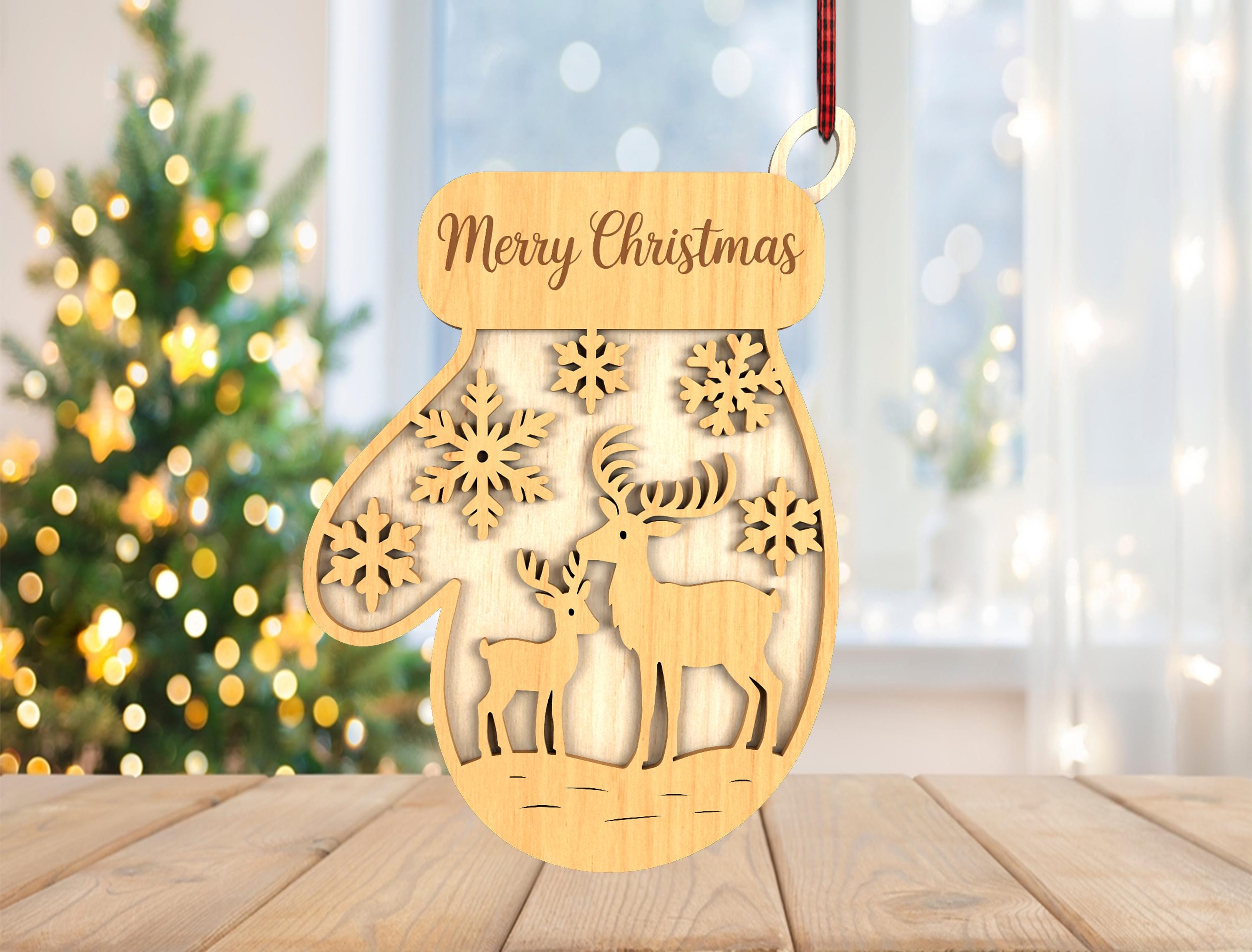 Christmas Gloves Ornament Svg Bundle, Christmas Reindeer, Tree, Church ...