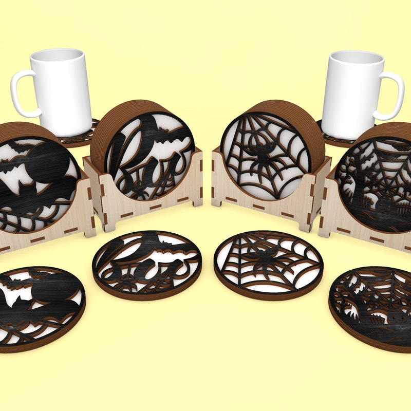 Bat Drinks Coasters - Etsy