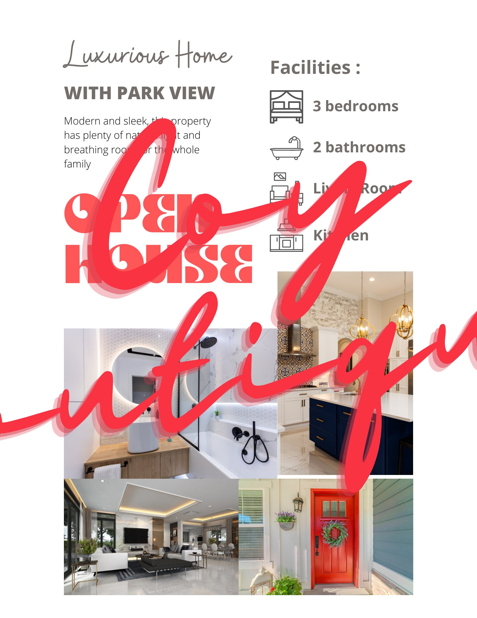 Luxury Home Open House Flyer for Real Estate Agents - Etsy