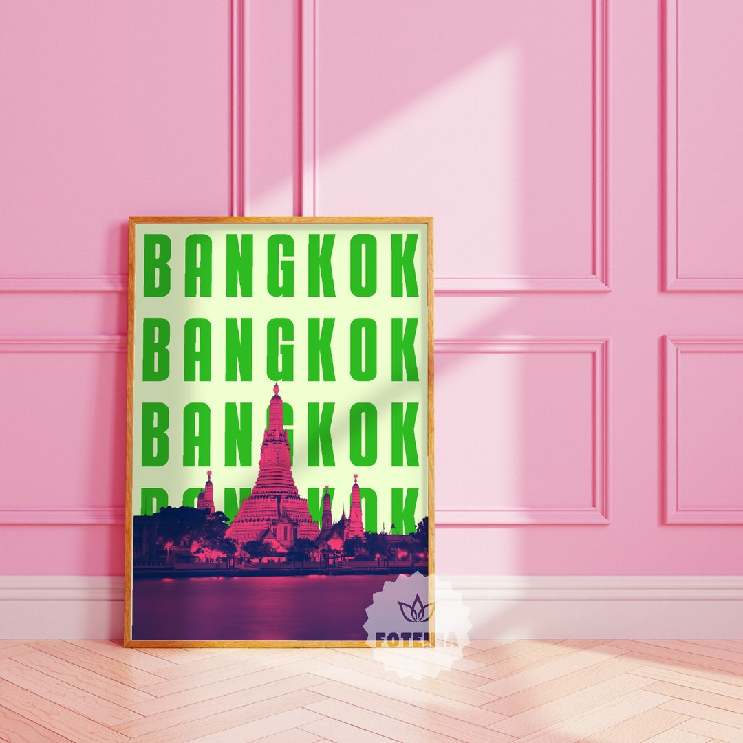 BANGKOK Chromatic Posters, High Quality Prints in Bamboo Frames ...