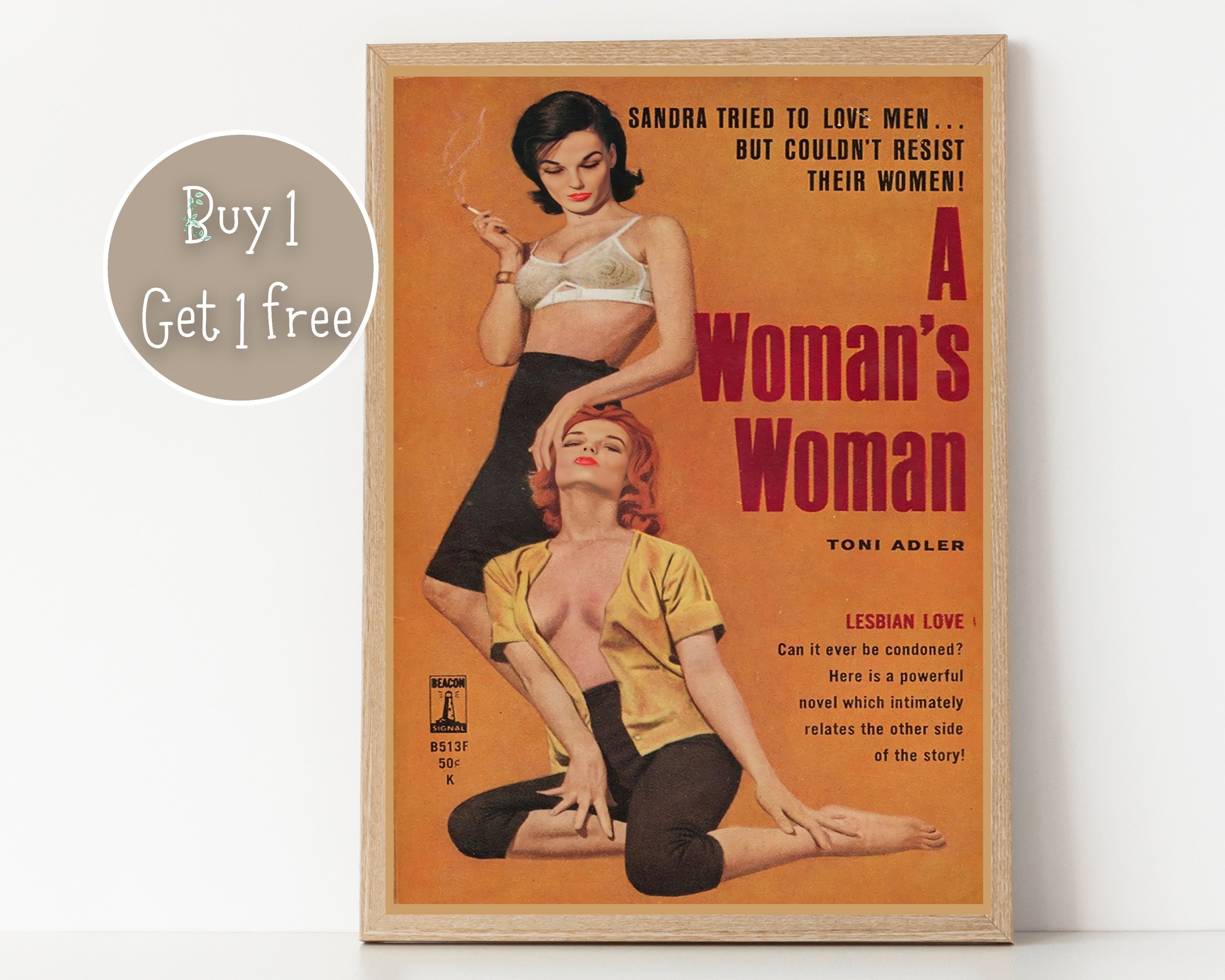 Pulp Cover Art Lesbian Pulp Poster Lesbian Art Lgbtq Etsy Canada