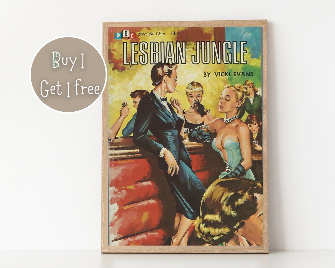 Pulp Cover Art Lesbian Pulp Poster Lesbian Art Lgbtq Lgbtqia Queer Art
