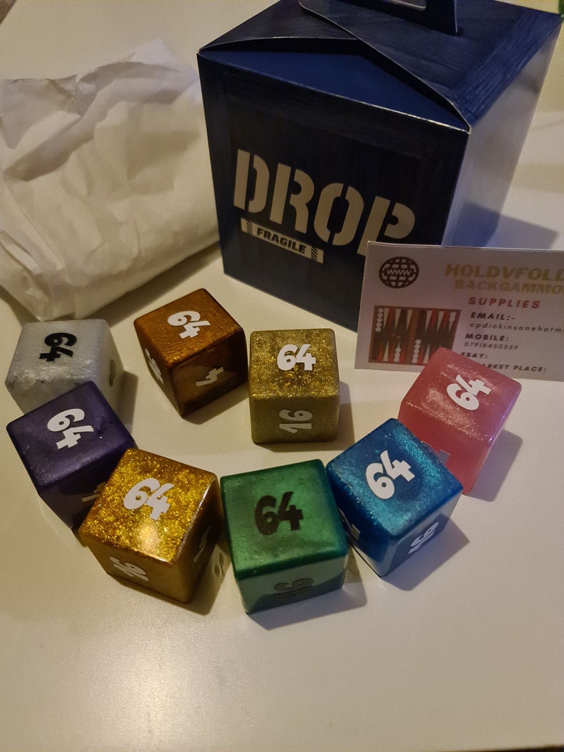 Backgammon Resin Doubling Cube Purple Nebula - Etsy