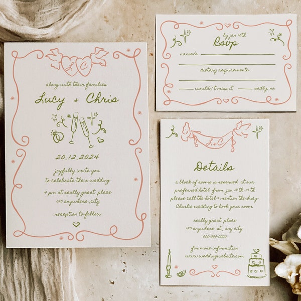 Funky Invitation - Etsy