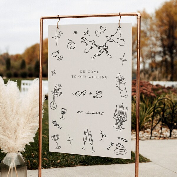 Black Wavy Table Number Sign Template Luxury Wedding Table Number Wave ...