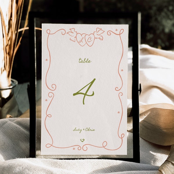 Black Wavy Table Number Sign Template Luxury Wedding Table Number Wave ...
