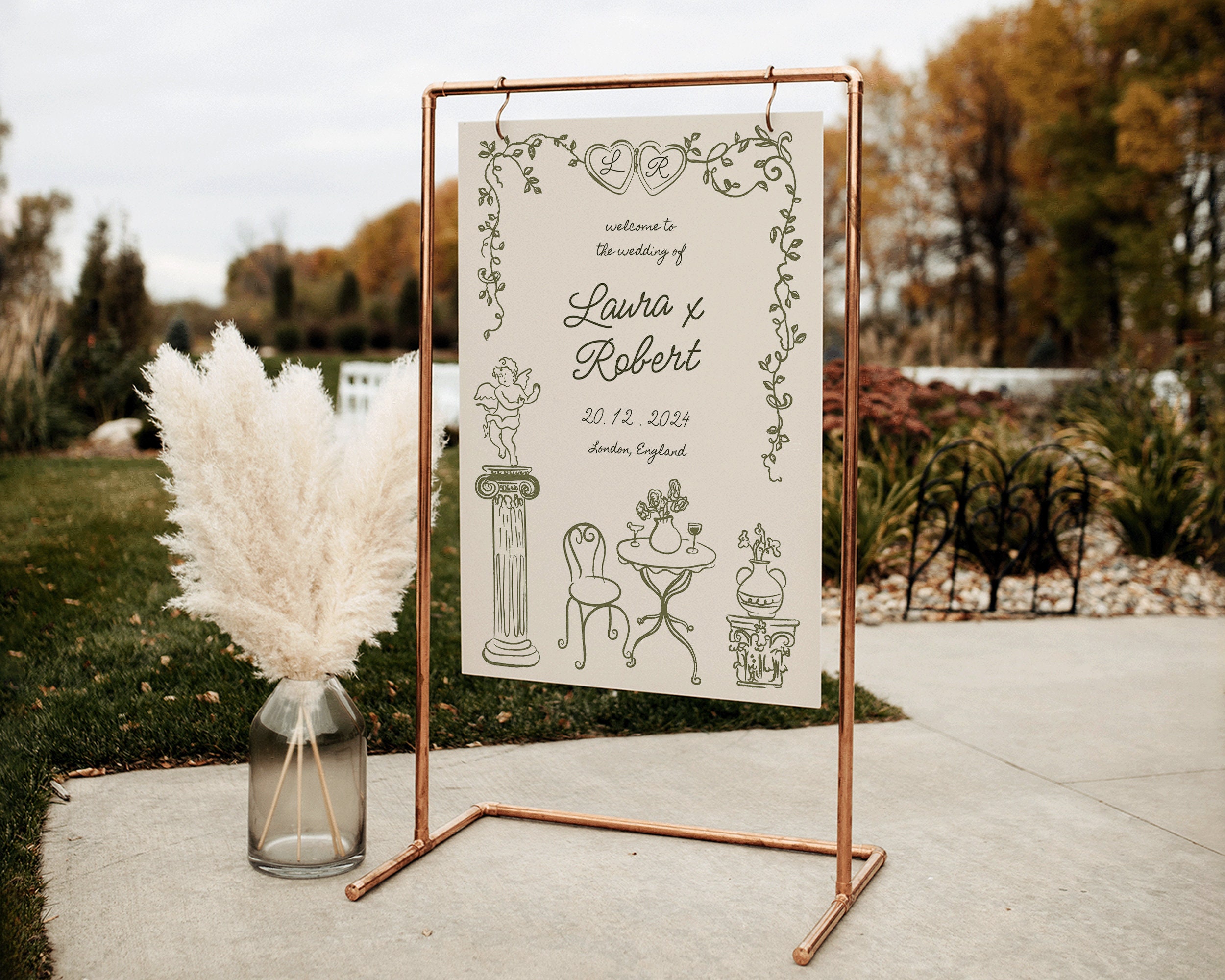 Wedding Welcome Sign Italian Wedding Welcome Italian Mediterranean ...