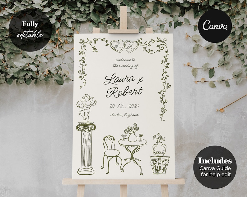 Wedding Welcome Sign Italian Wedding Welcome Italian Mediterranean ...