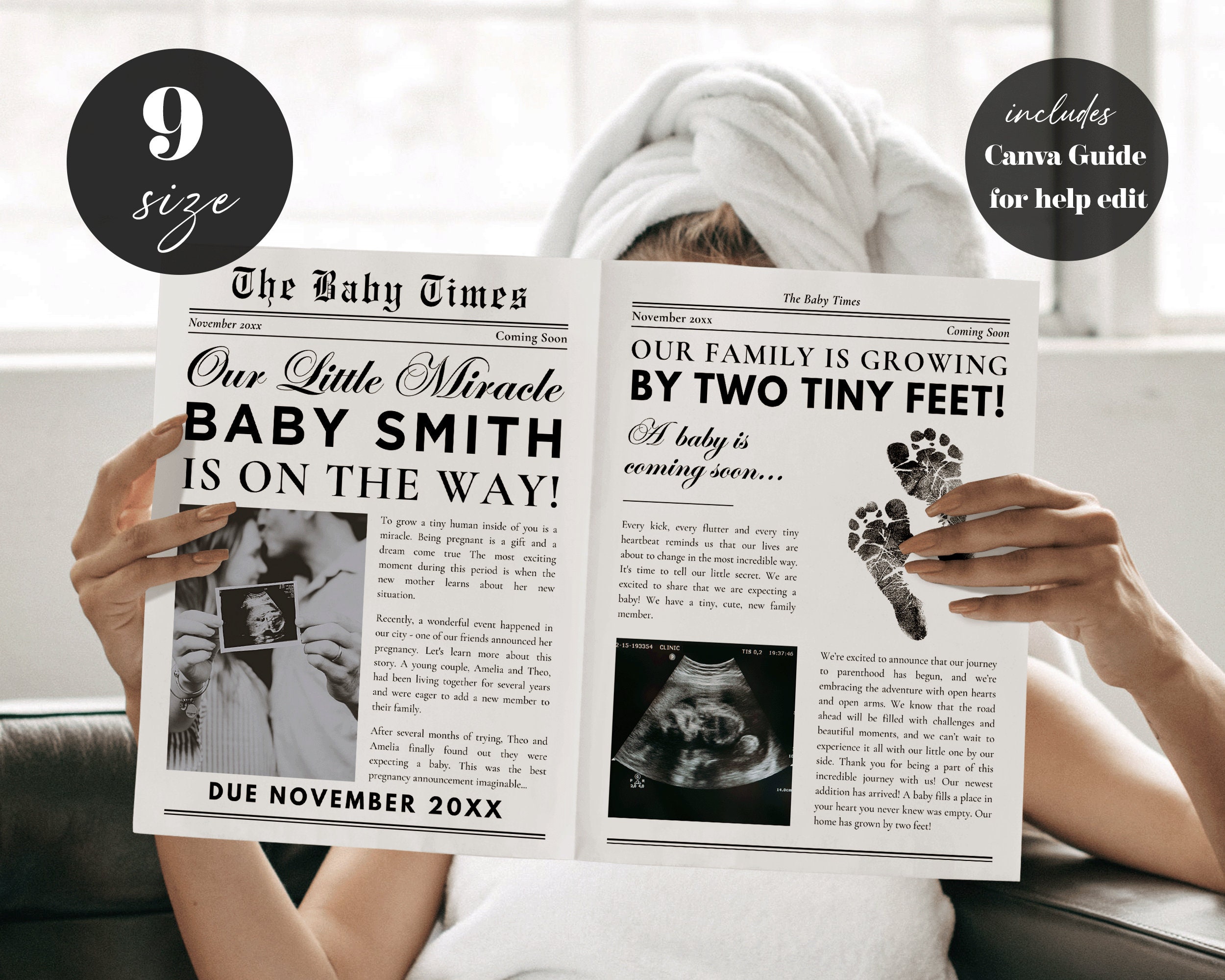 Baby Newspaper Announcement Template Pregnancy Newspaper Announcement ...