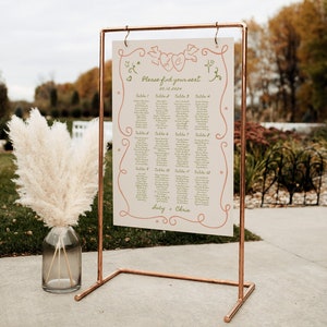 Hand Drawn Wedding Seating Chart Whimsical Seating Chart Quirky Table ...