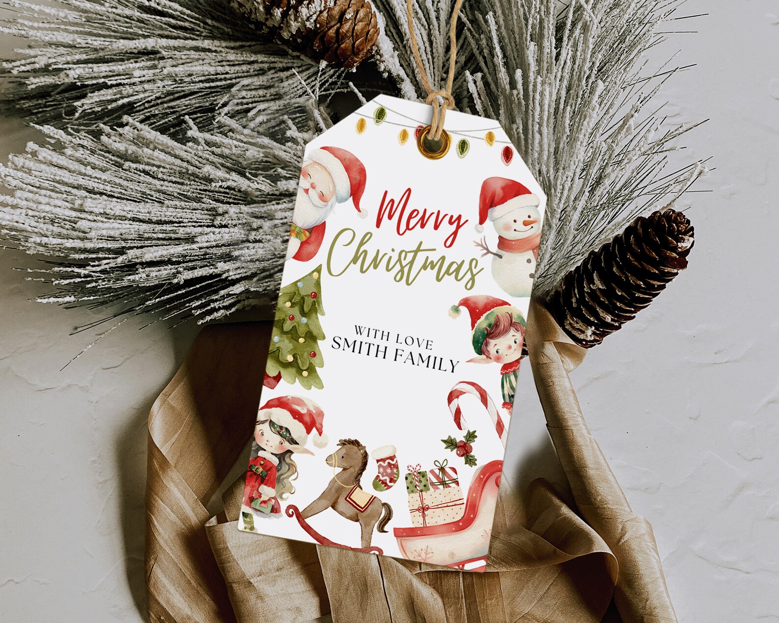 Editable Christmas Gift Tag Christmas Kids Gift Tag - Etsy