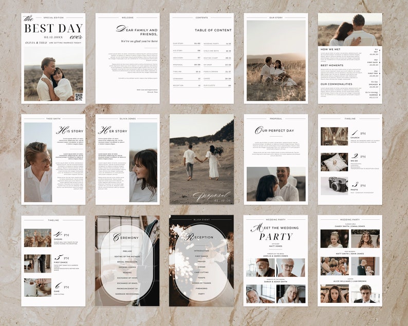 Wedding Magazine Template: Wedding Program ( Digital Download) - Etsy