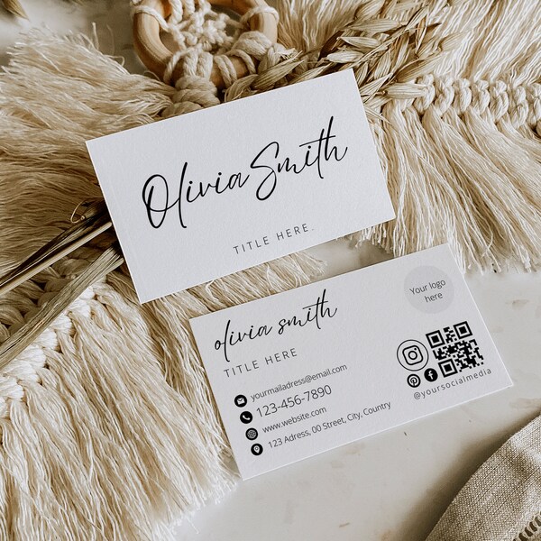 Business Card Template - Etsy