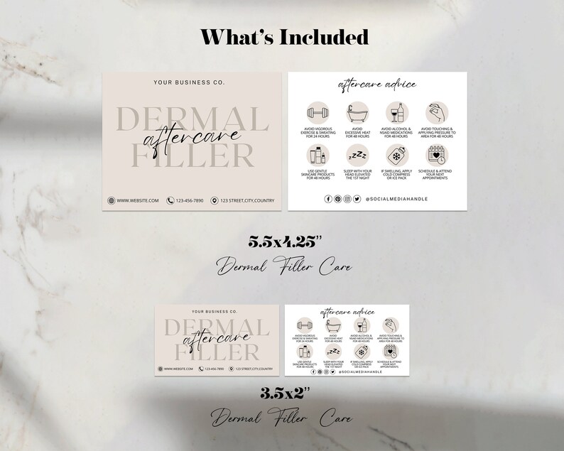 Editable Dermal Filler Aftercare Dermal Filler Template - Etsy