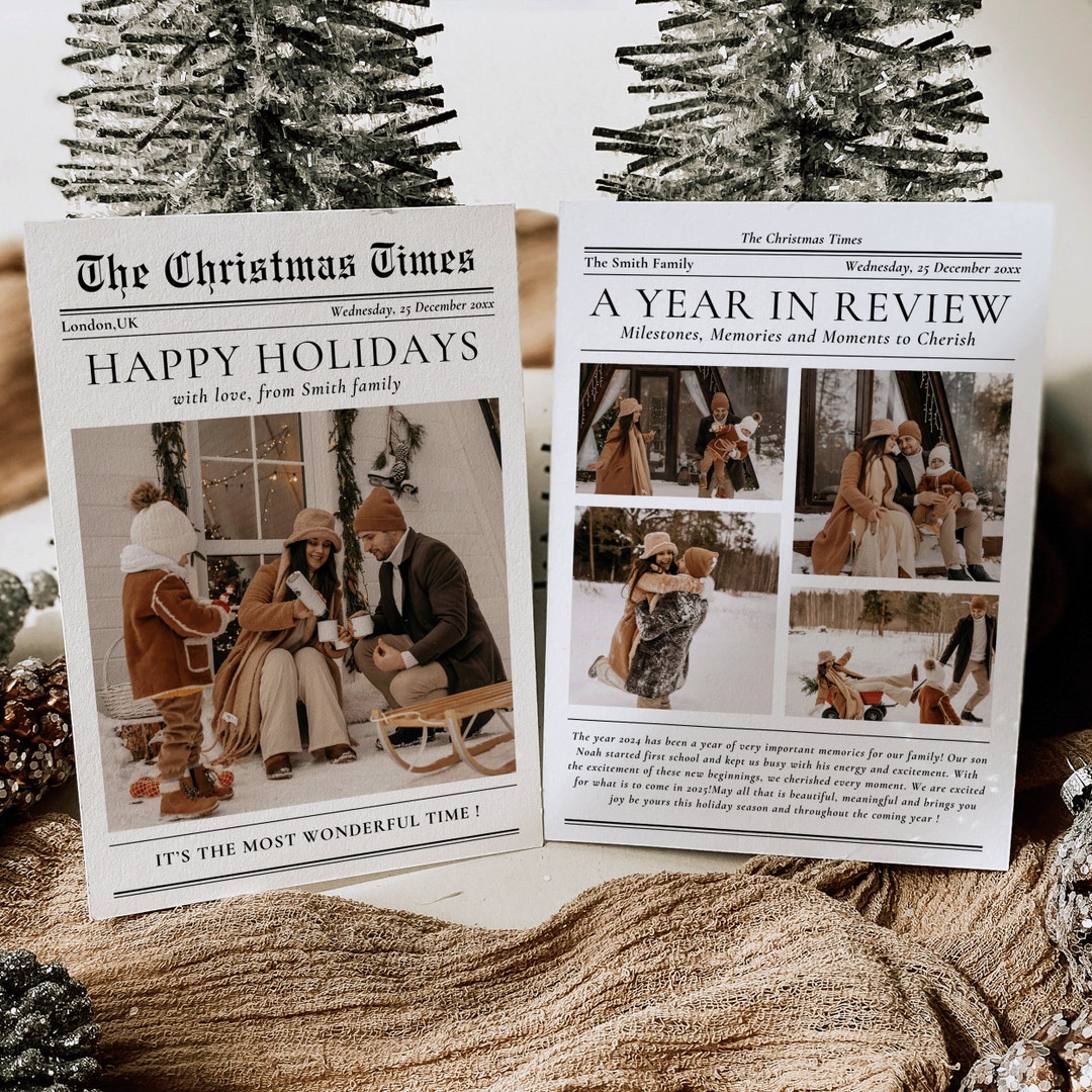 Christmas Newspaper Template Christmas Newsletter Template Christmas ...