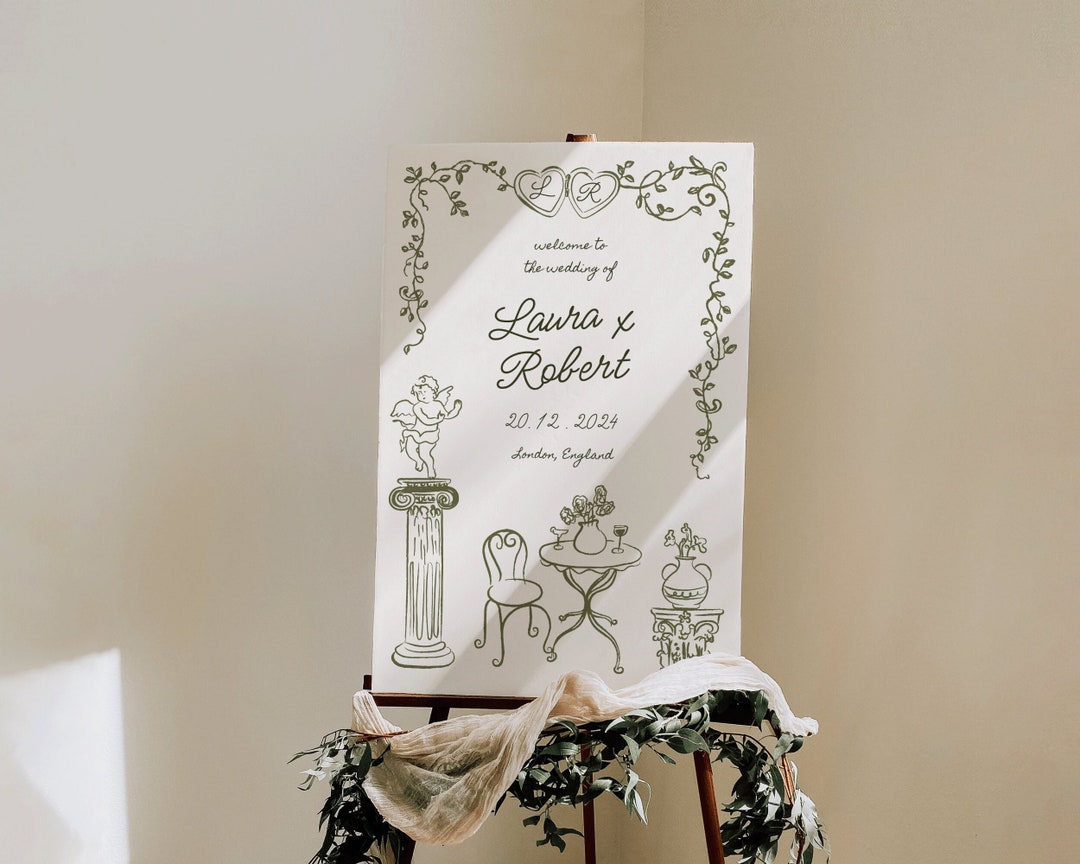 Wedding Welcome Sign Italian Wedding Welcome Italian Mediterranean ...