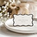 Wavy Wedding Menu and Place Card: Modern Ripple Design (digital ...