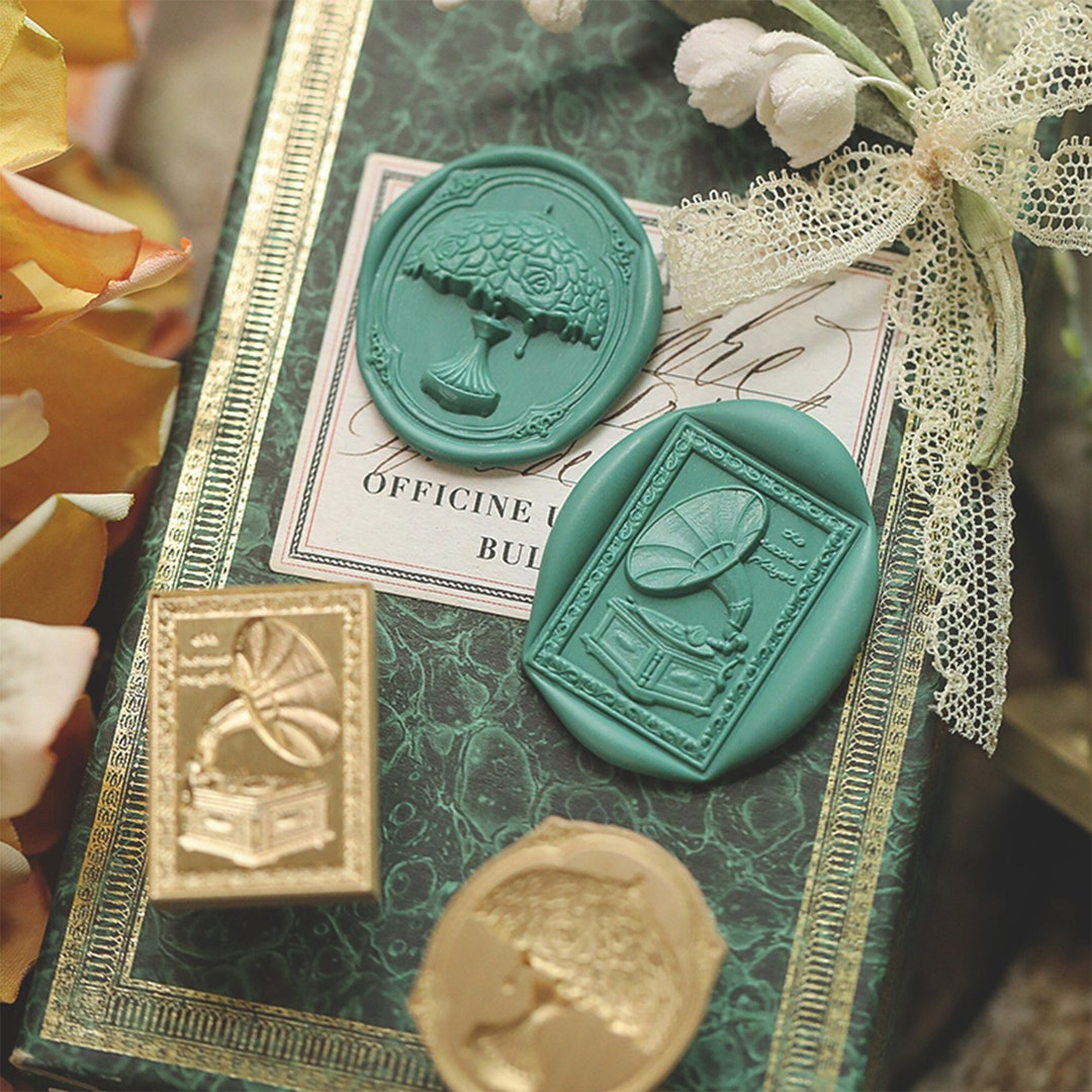 Rose Glaze Wax Seal Stamps Vinyl Record Player Stamps - Etsy