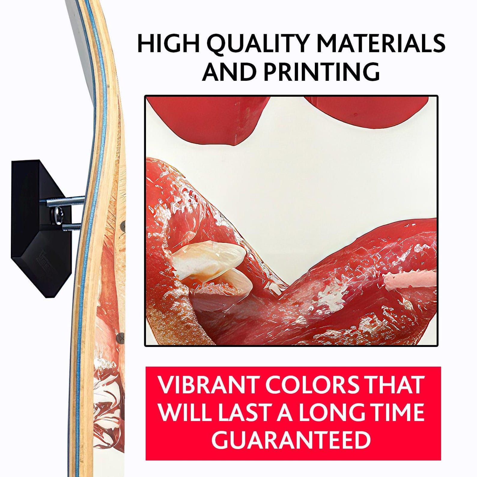 Modern Skateboard Wall Pop Art, Pro-grade Maple Boards, Home and Office ...