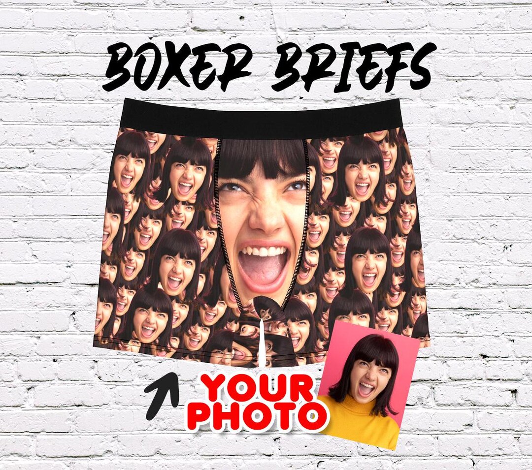 Custom Boxers With Face, Personalized Underwear With Photo, Boxers With ...