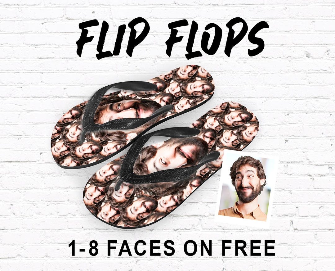 Personalized Flip Flops, Custom Photo Based Print Flipflops, Customized ...