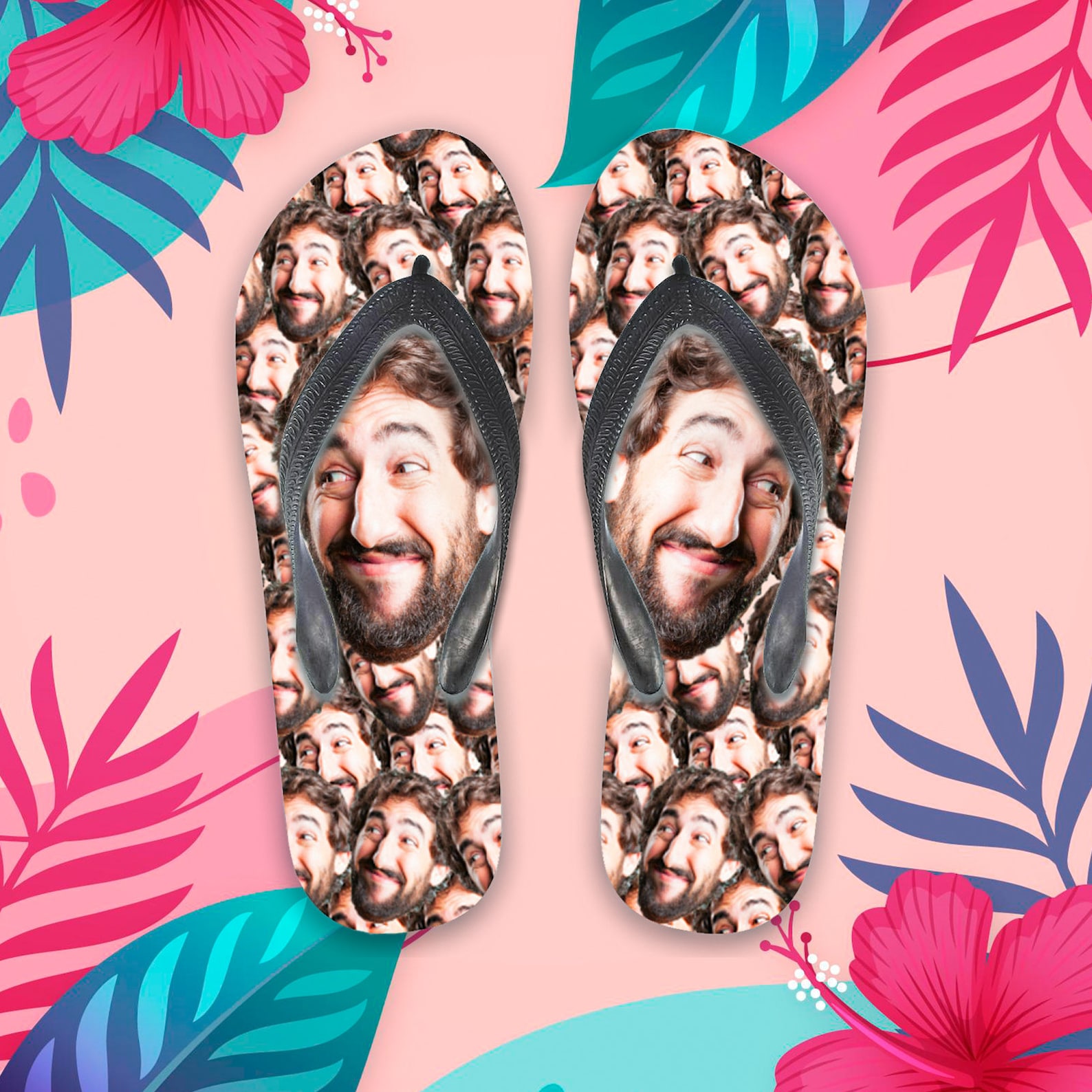 Personalized Flip Flops, Custom Photo Based Print Flipflops, Customized ...