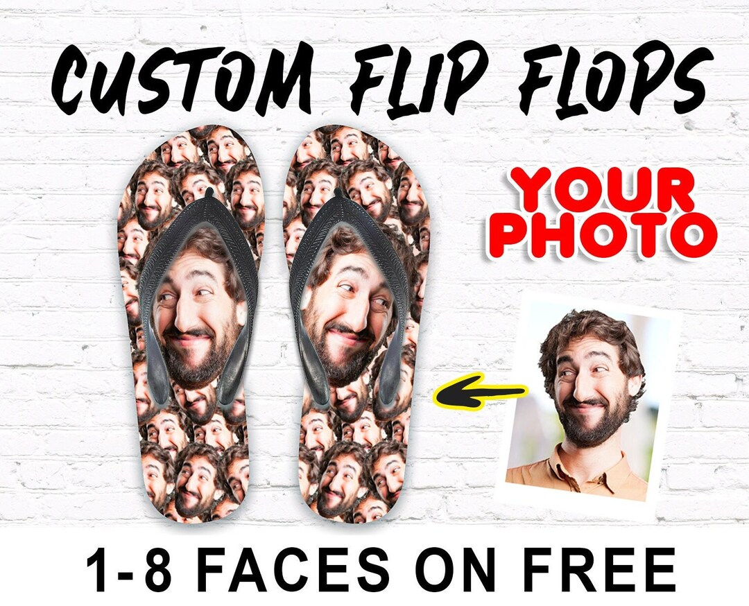 Personalized Flip Flops, Custom Photo Based Print Flipflops, Customized ...