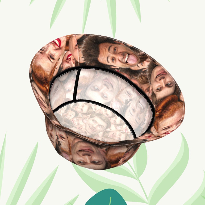 Custom Face Bucket Hat. Custom Face Photo Summer Hat. Personalised ...