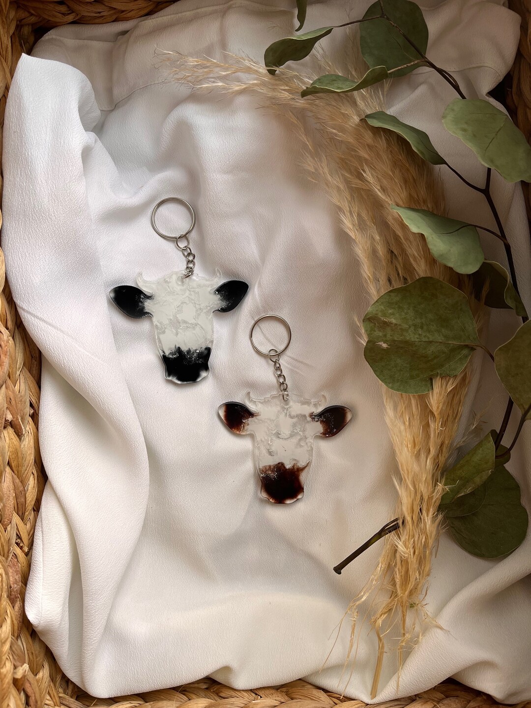 Horned Heifer Keychain- Cow Keychain- Farm Keychain- Backpack Keychain ...