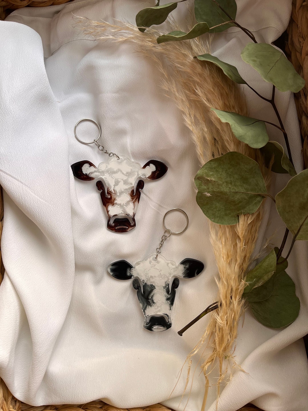 Heifer Keychain- Cow Keychain- Farm Keychain- Backpack Keychain- Purse ...