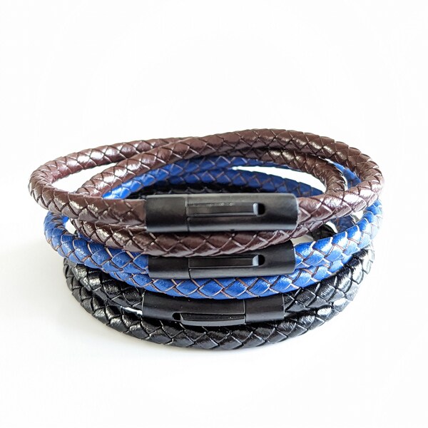 Leather Braided Wrap - Etsy