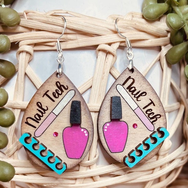 Nail Earrings - Etsy