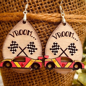 Racing Earring SVG Designs Race Car SVG Race Glowforge Earring SVG File ...