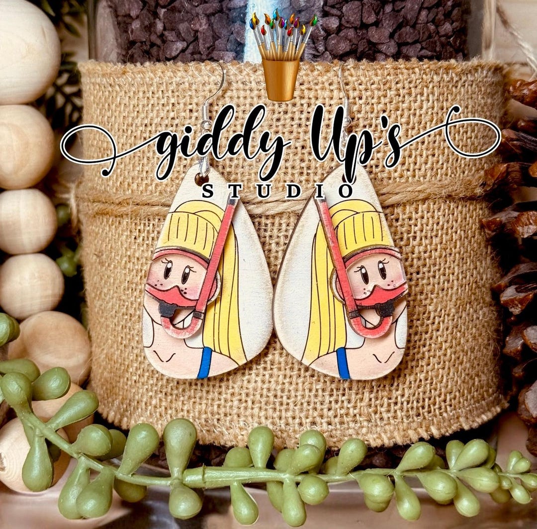 Beach Earring SVG | Coastal Chic Collection | Glowforge Beach Earring SVG | Giddyupsstudio ...