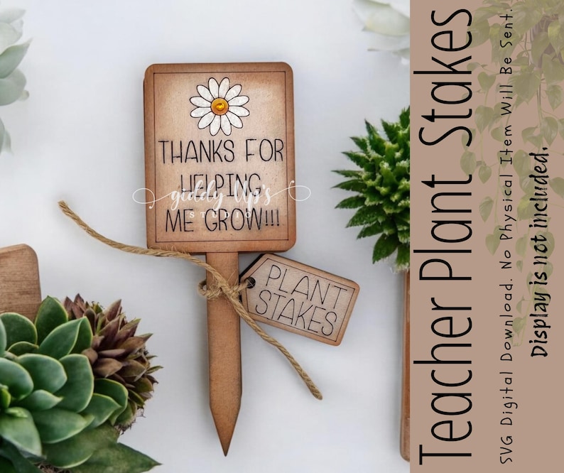 Teacher Plant Stake Set SVG: Laser Cut File (digital Download) - Etsy