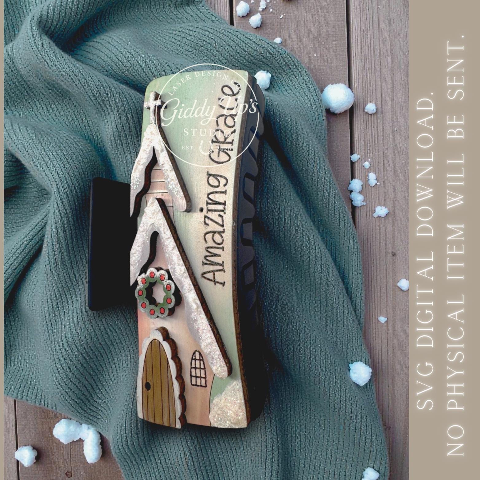 Church Hair Clip SVG File: Religious Christmas 4" Design - Etsy