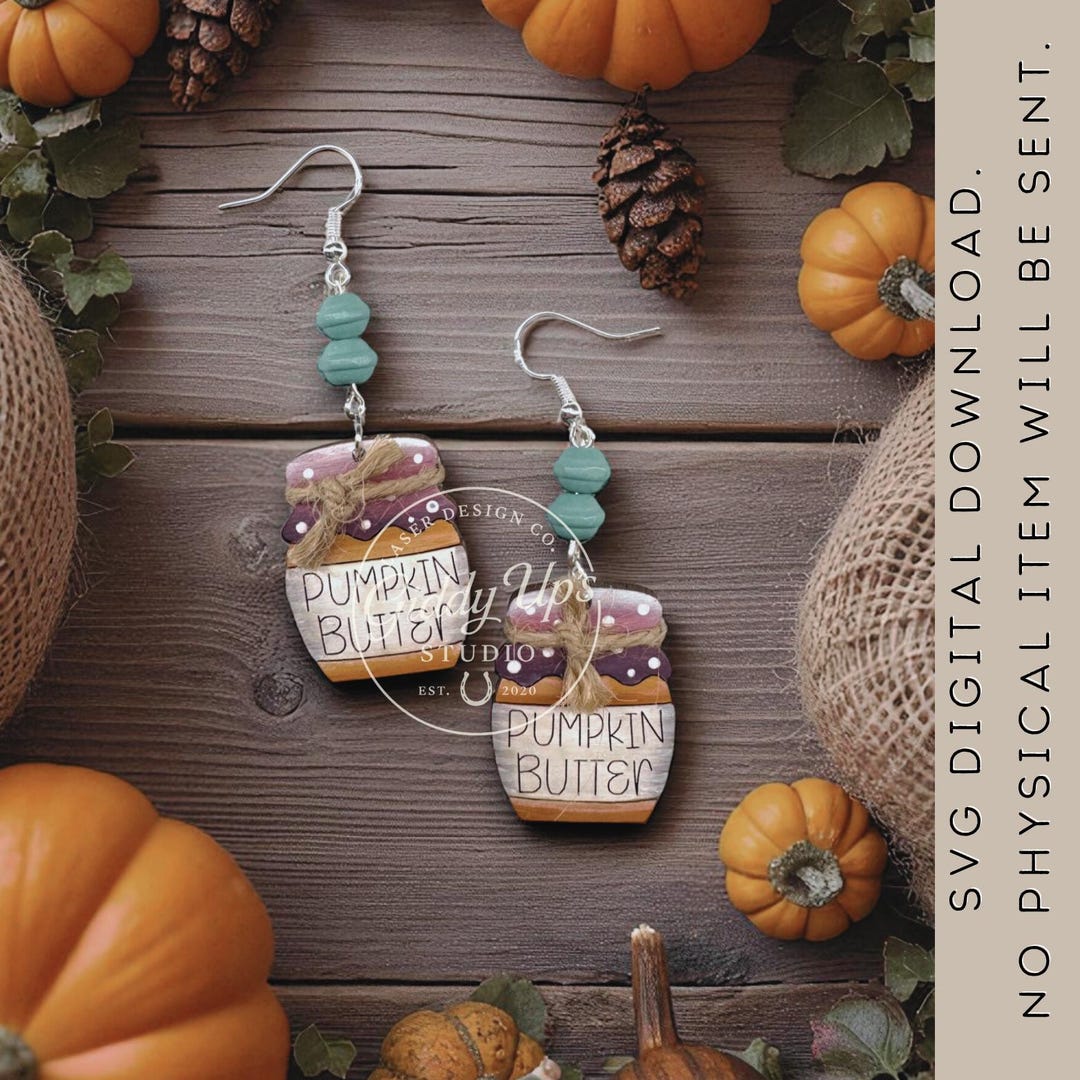 Pumpkin Butter Earring SVG File | Halloween Pumpkin Design ...
