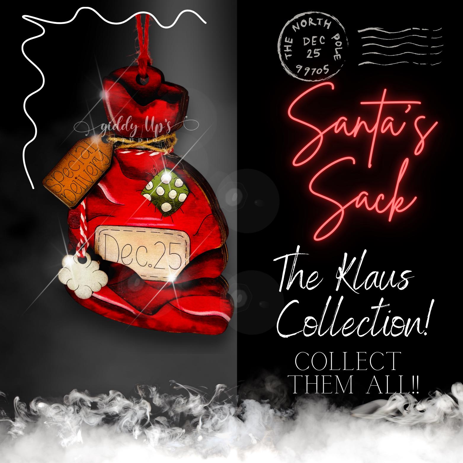 Santa's Toy Bag Ornament SVG Laser Cut File - Etsy