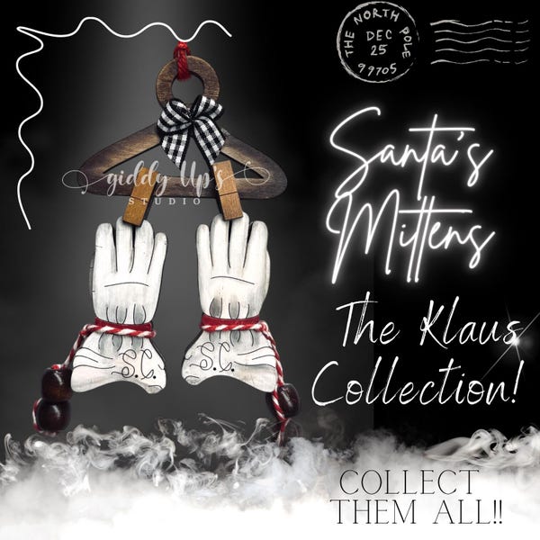 Christmas Santa Gloves - Etsy